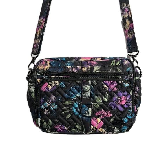 lug | Bags | Lug Carousel Xl Crossbody Bag Black Bloom Floral | Poshmark